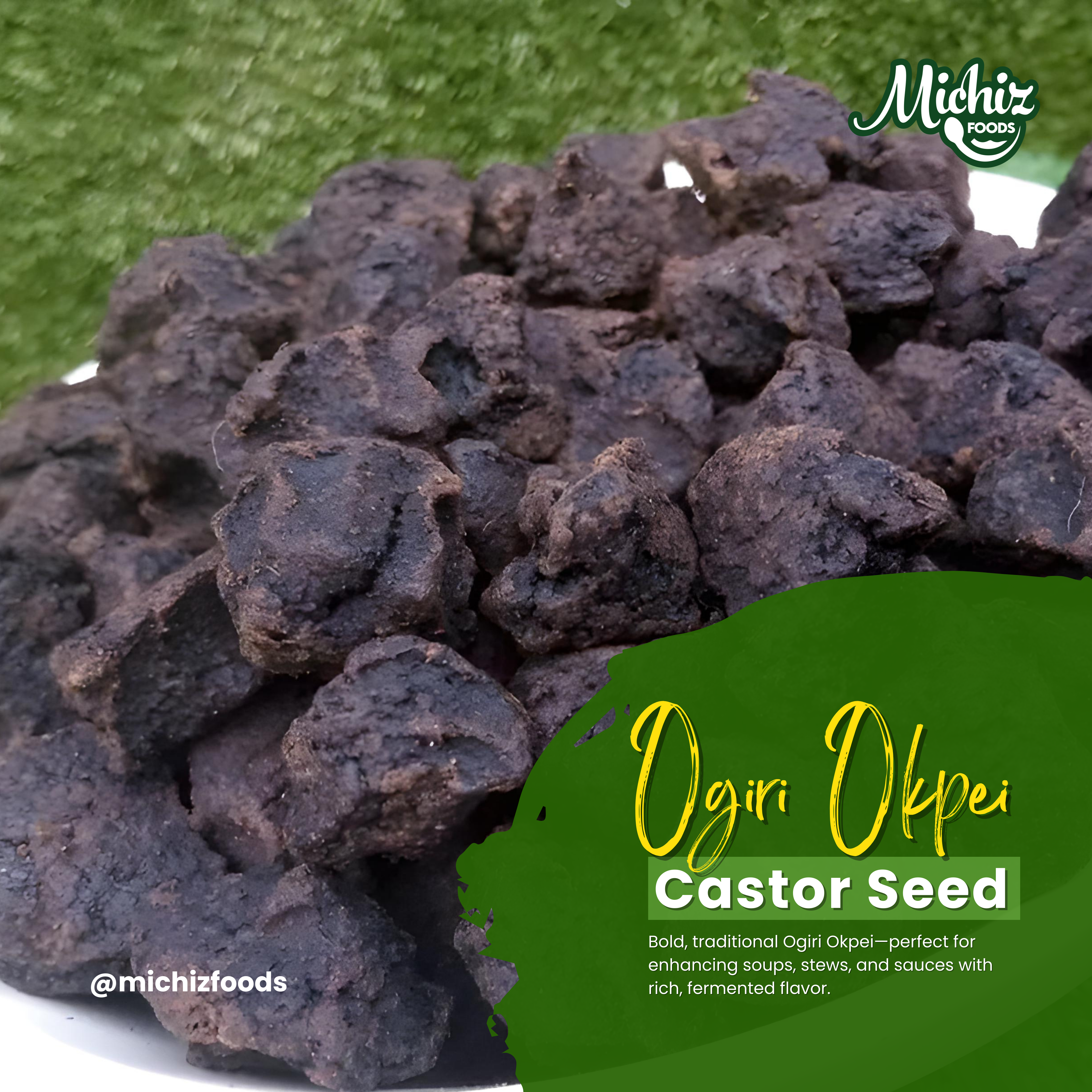 Ogiri Okpei (Castor seeds) – Michiz Foods